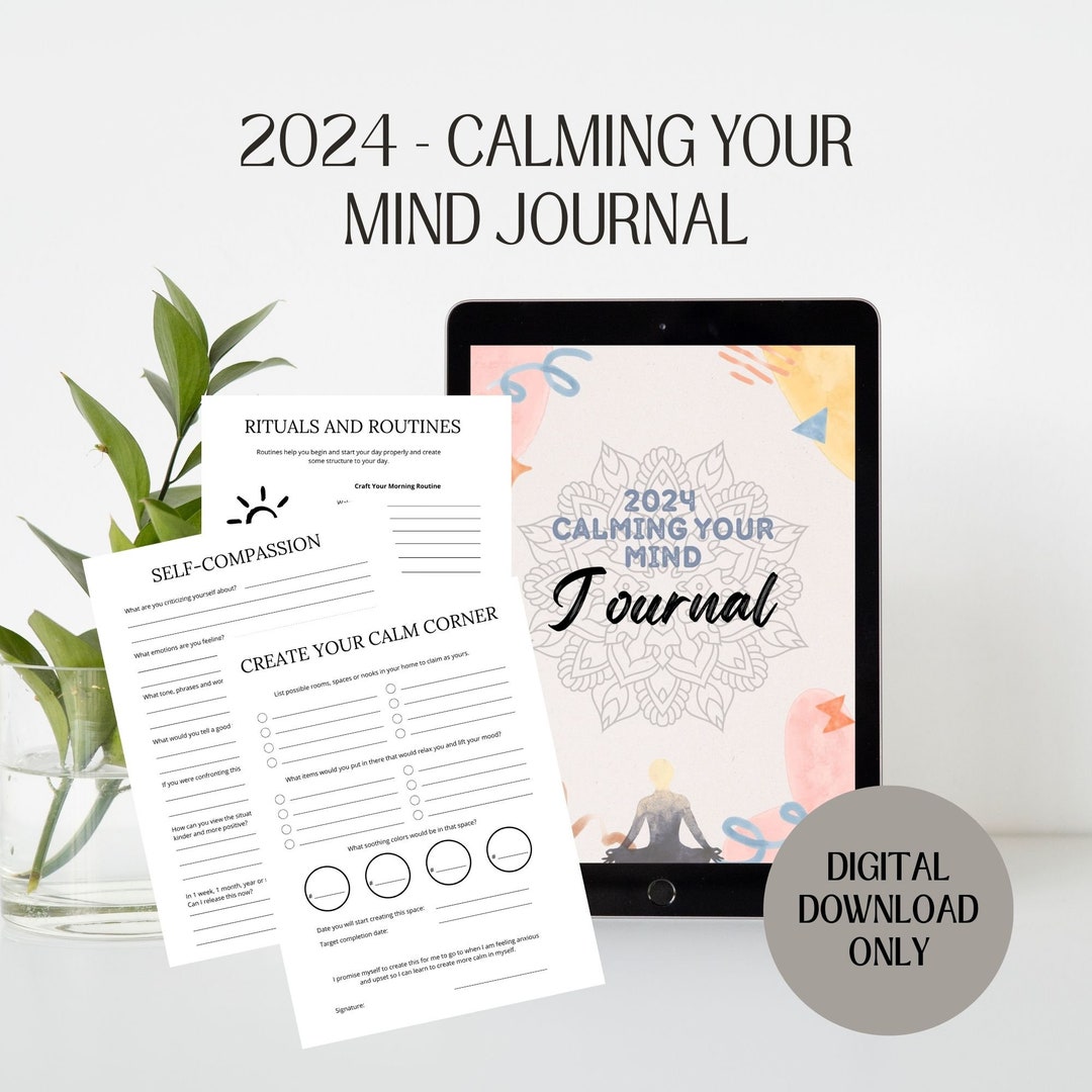 Calming Your Mind Journal Printable Create Your Calm Corner - Etsy