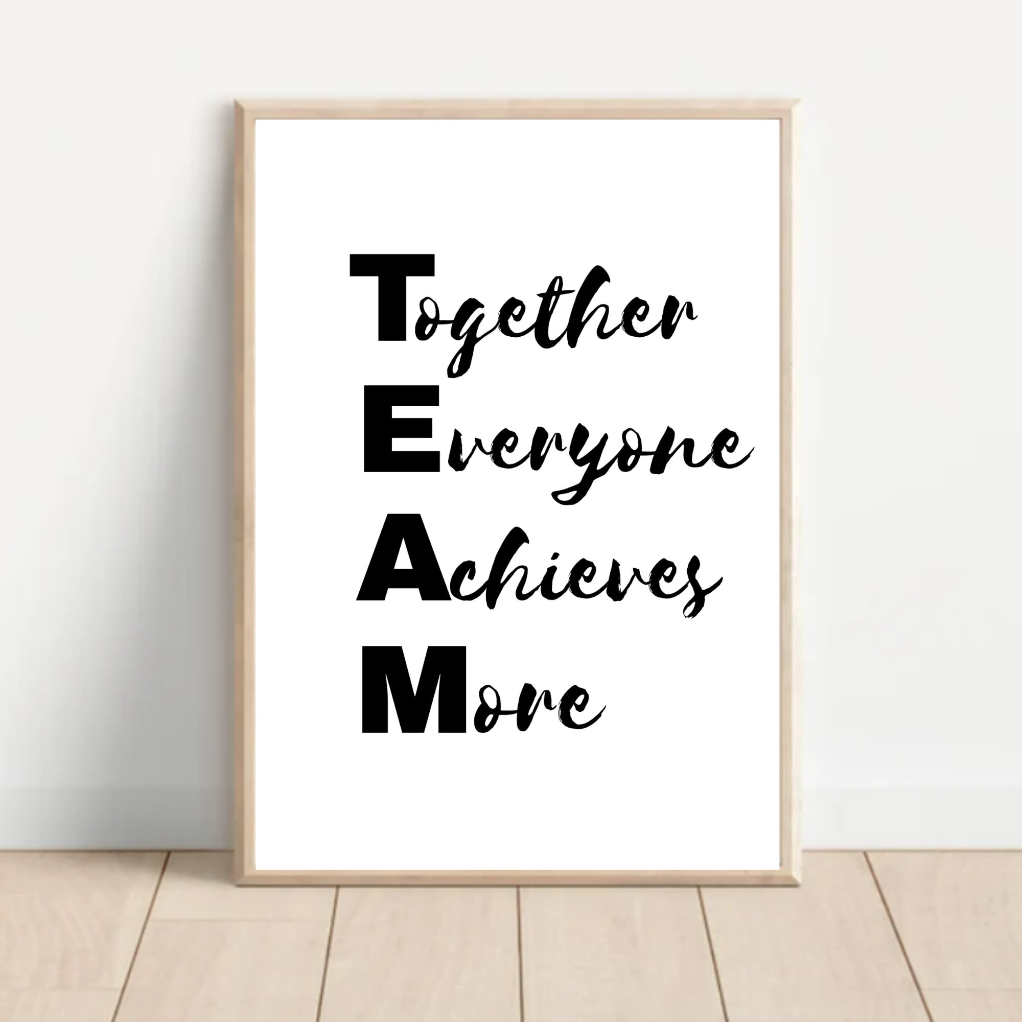 TEAM Office Wall Art/teamwork Quotes/ Workplace Positivity/team Mindset ...