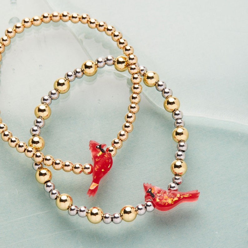 HOLY WATER Two-tone Red Cardinal Bracelet - Etsy