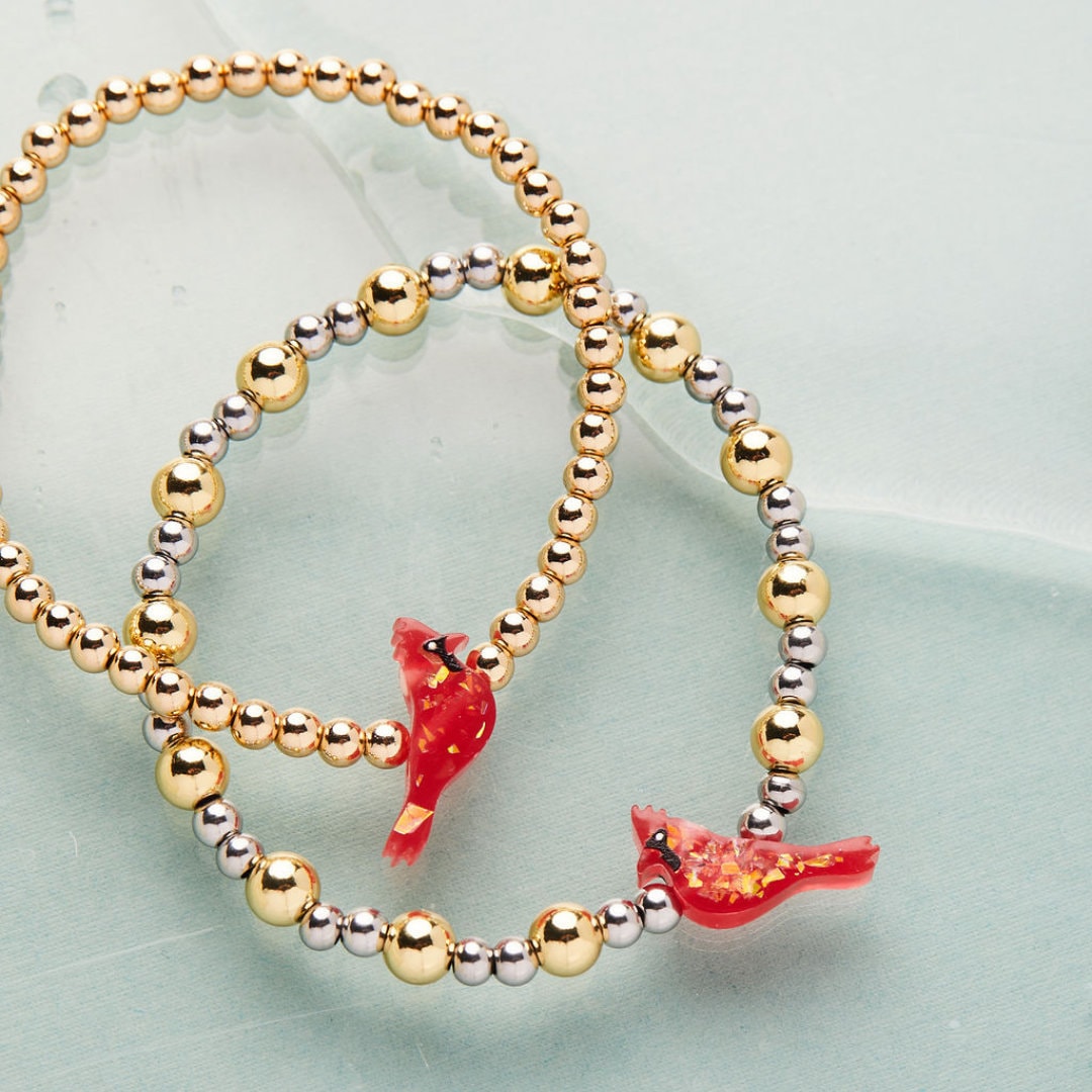 HOLY WATER Two-tone Red Cardinal Bracelet - Etsy