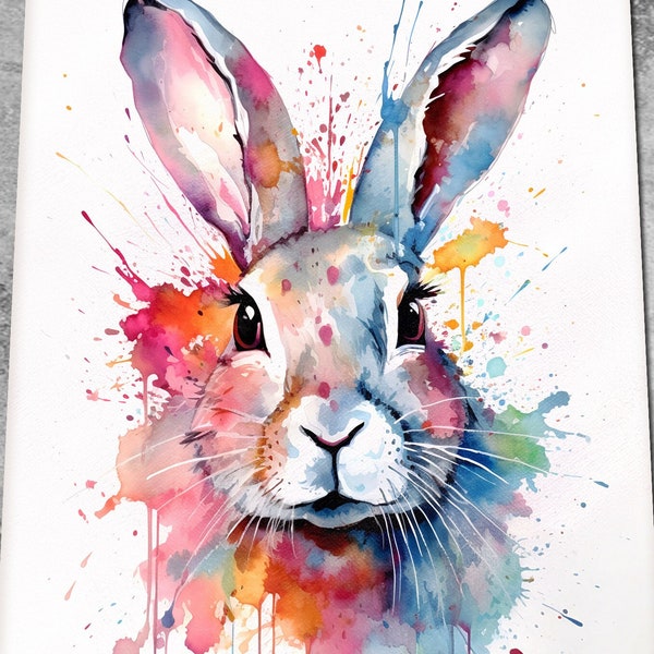 Rabbit Art Print - Etsy