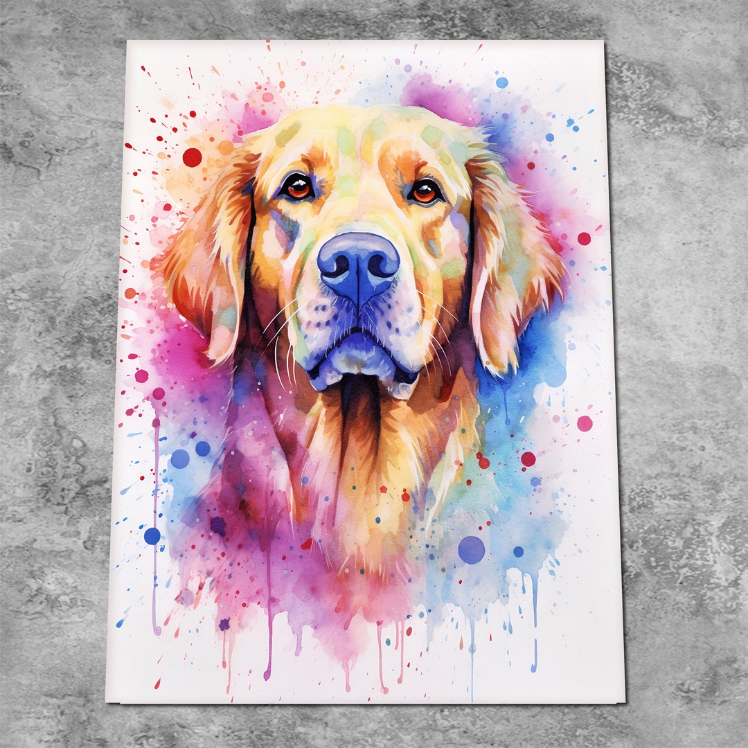 Yellow Labrador Art Print Painting - Lab Watercolor Portrait - Groomers ...