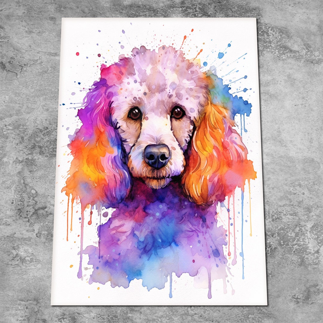 Poodle Art Print Painting - Doodle Watercolor Portrait - Groomers ...