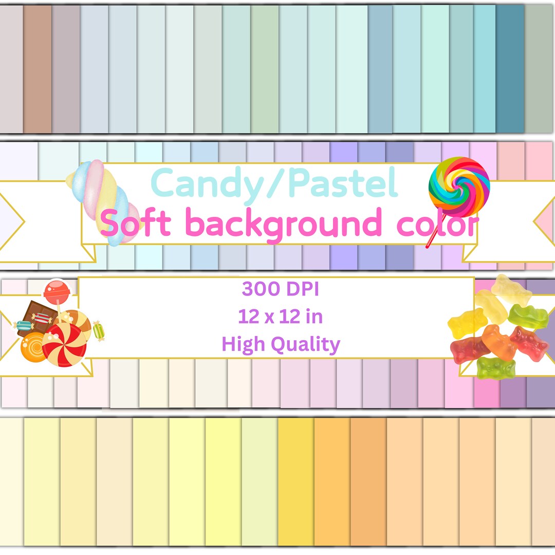 100+ Pastel Color, Candy Color, Soft Color Digital Paper - Etsy