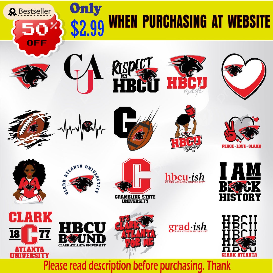Clark Atlanta University Svg HBCU Svg Collections HBCU Team - Etsy UK