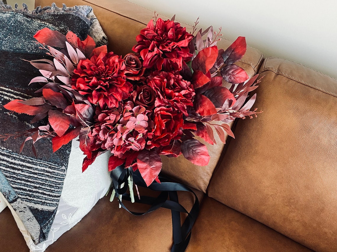Rustic Red Red Bouquet - Etsy