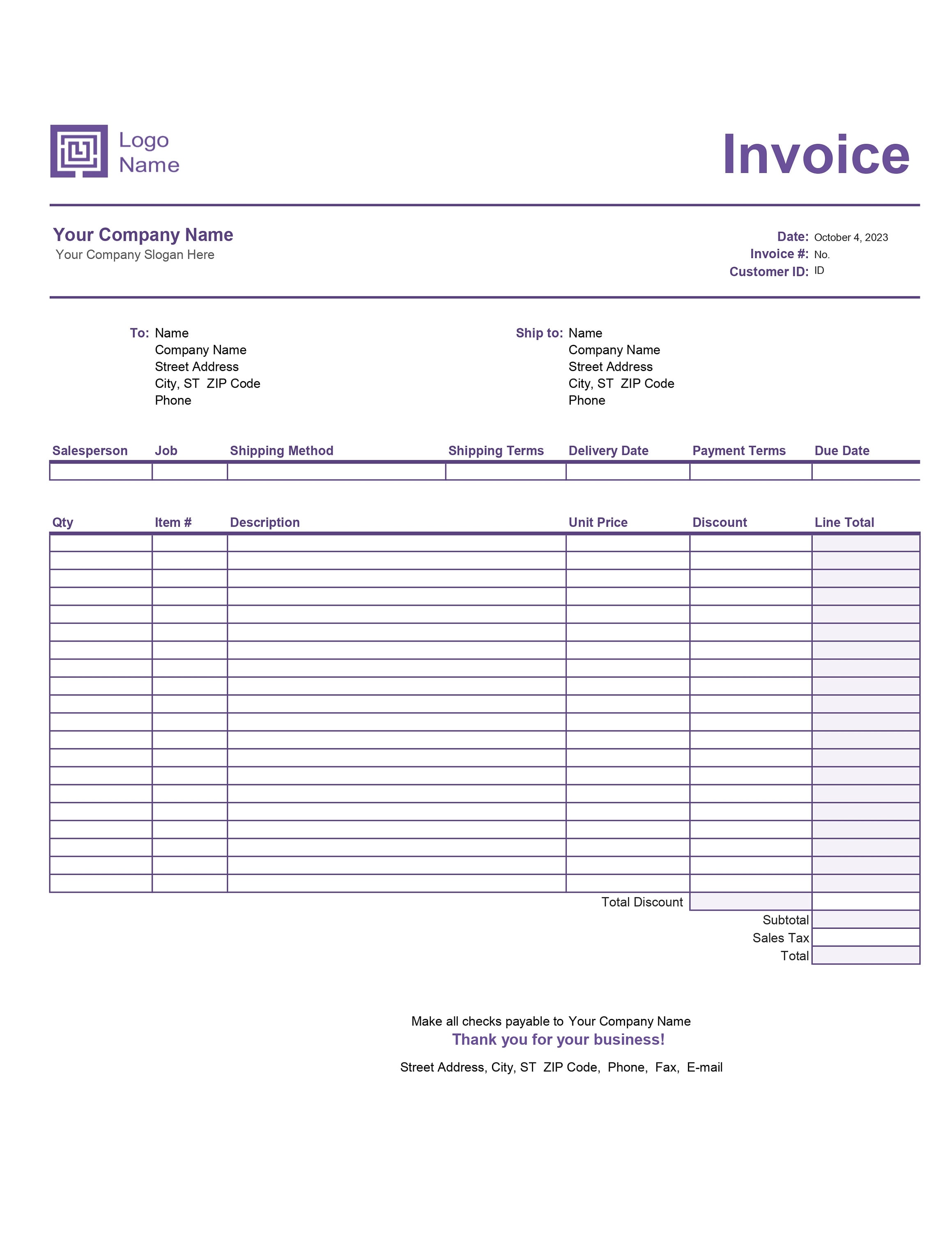 10 Best Modern Invoice Templates Bundle Business Invoice Templates ...
