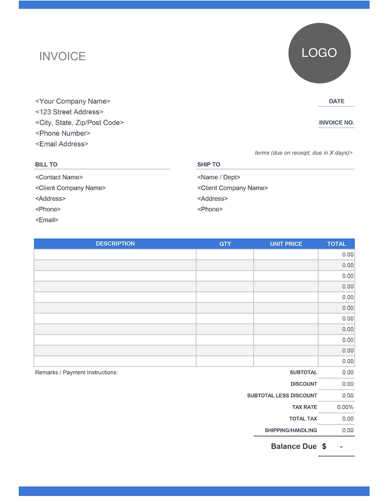 10 Best Modern Invoice Templates Bundle Business Invoice Templates ...