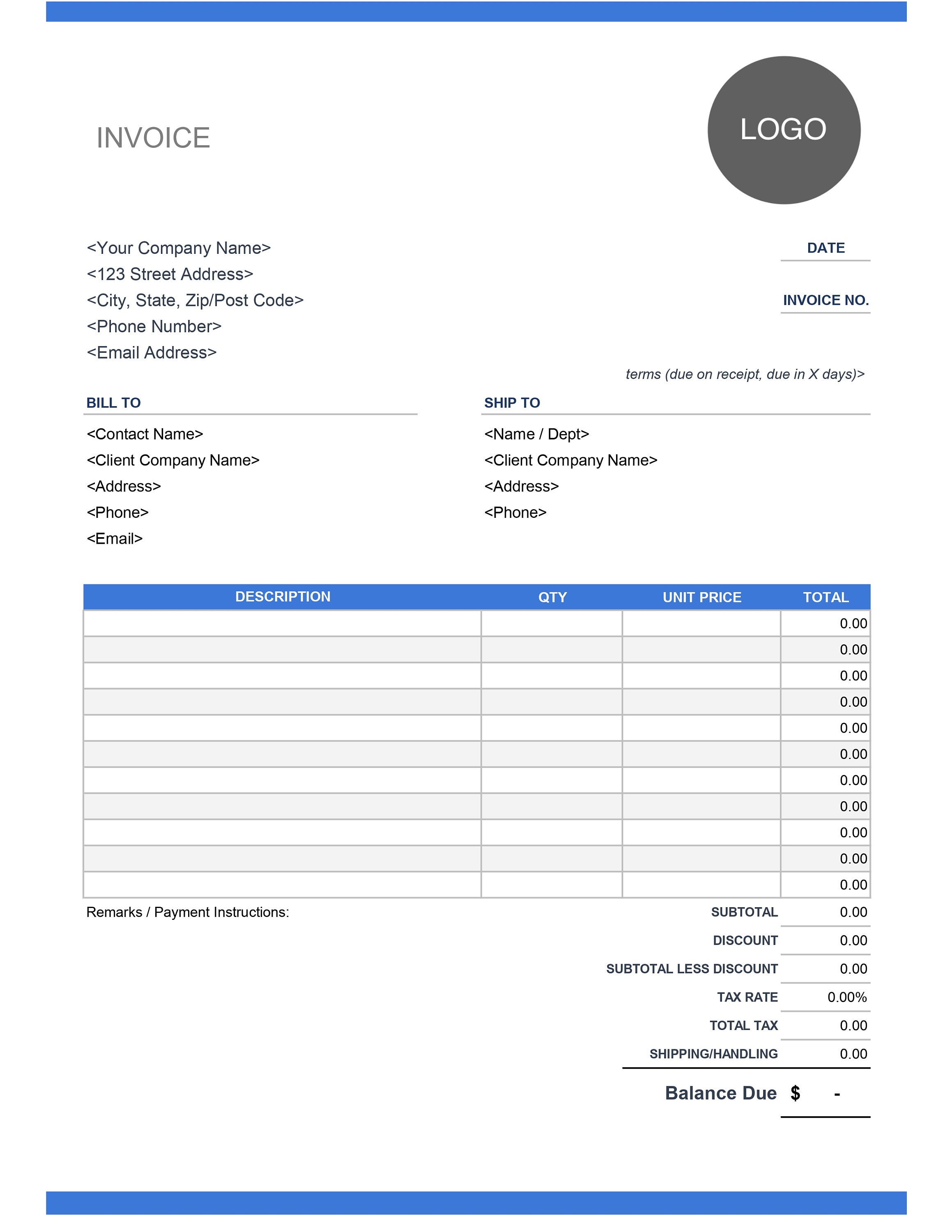 10 Best Modern Invoice Templates Bundle Business Invoice Templates ...