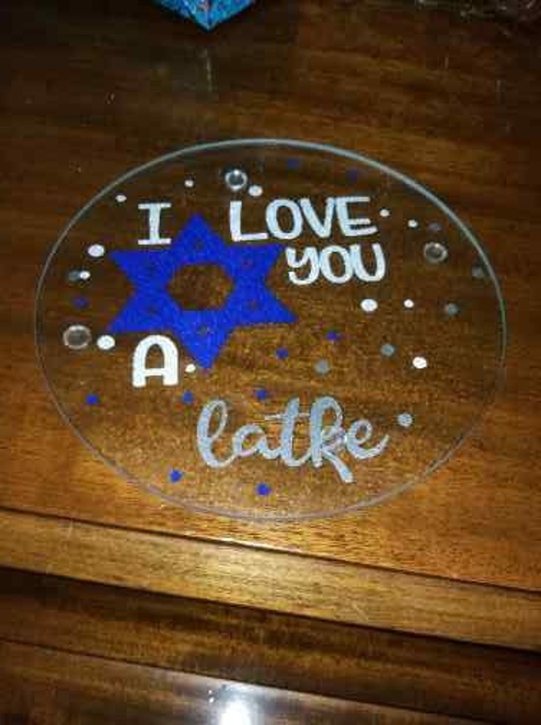 I Love You a Latke Trivet Round Hanukkah Jewish Gifts - Etsy