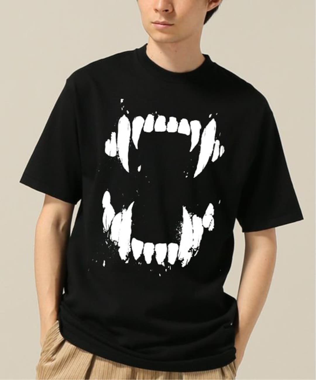 Gothic Y2k Grunge T-shirt Vampire Teeth Harajuku Tee Oversized ...