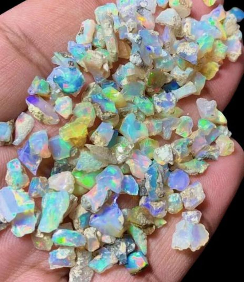 Ethiopian Welo Fire Opal Rough Lot: Raw Opal Specimens, Crystal Healing ...
