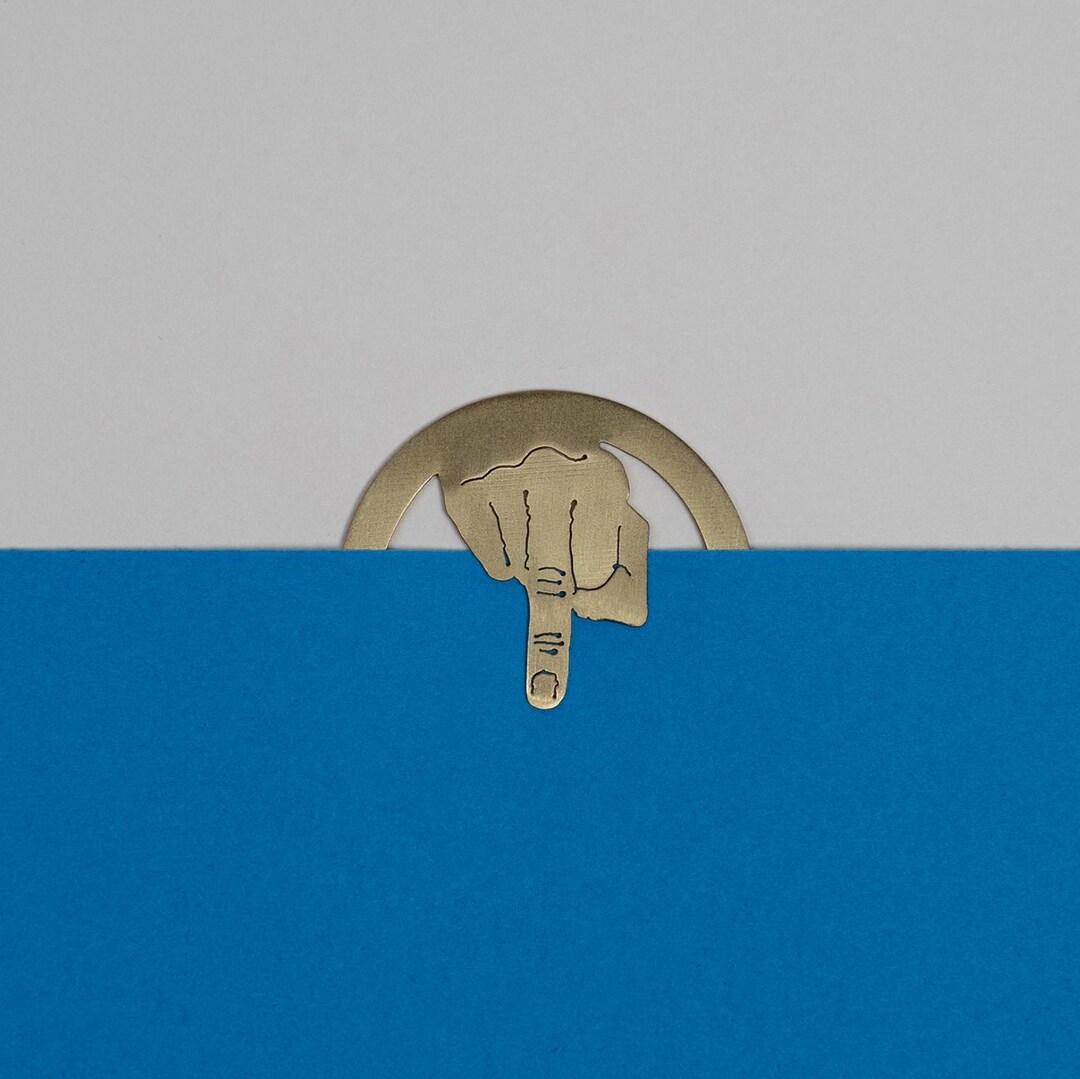 MIDDLE FINGER Bookmark - Charming Brass Bookmark - Perfect Gift for ...