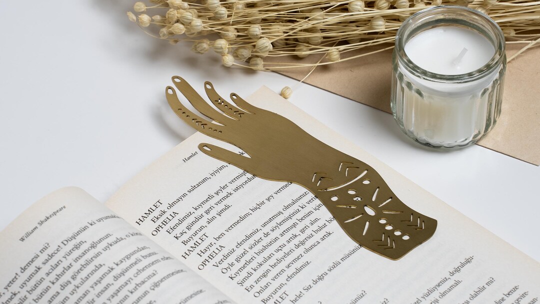 ORIENTAL HAND Bookmark - Charming Brass Bookmark - Perfect Gift for ...