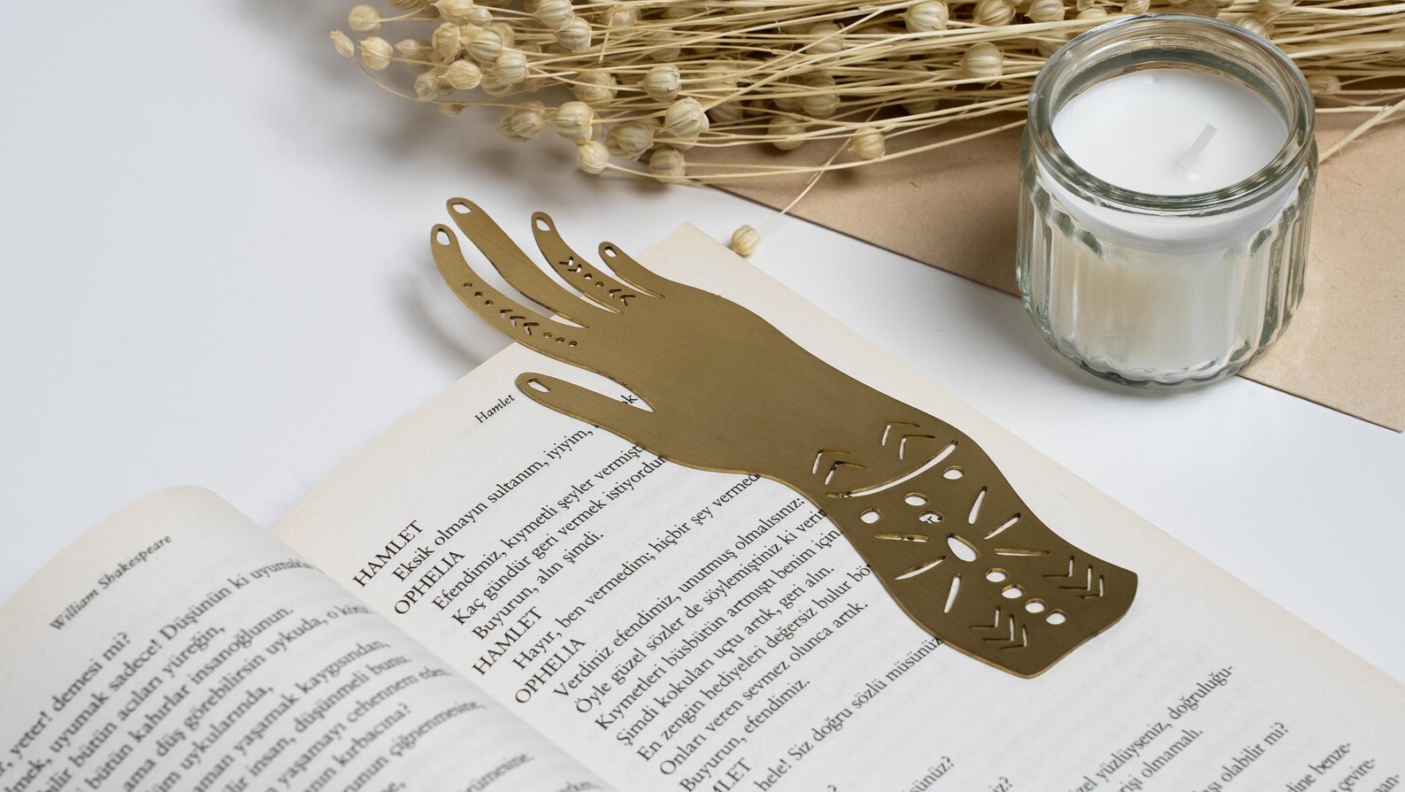 ORIENTAL HAND Bookmark - Charming Brass Bookmark - Perfect Gift for ...