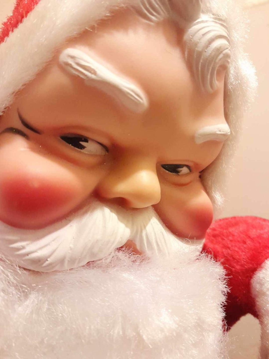Antique Rubber Faced Santa Doll W Unique Facial Expression - Etsy