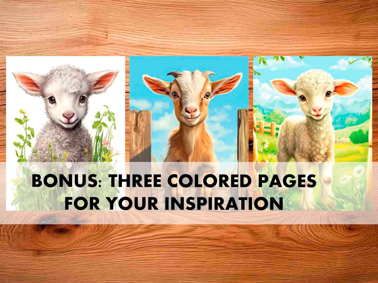 Adorable Farm Cuties Coloring Pages, for Adults and Kids, Instant ...