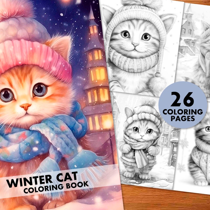 Cat Coloring Page - Etsy