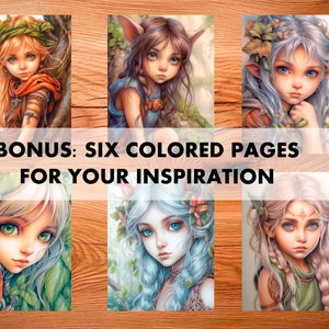 Forest Elves Coloring Pages, for Adults and Kids, Instant Download ...