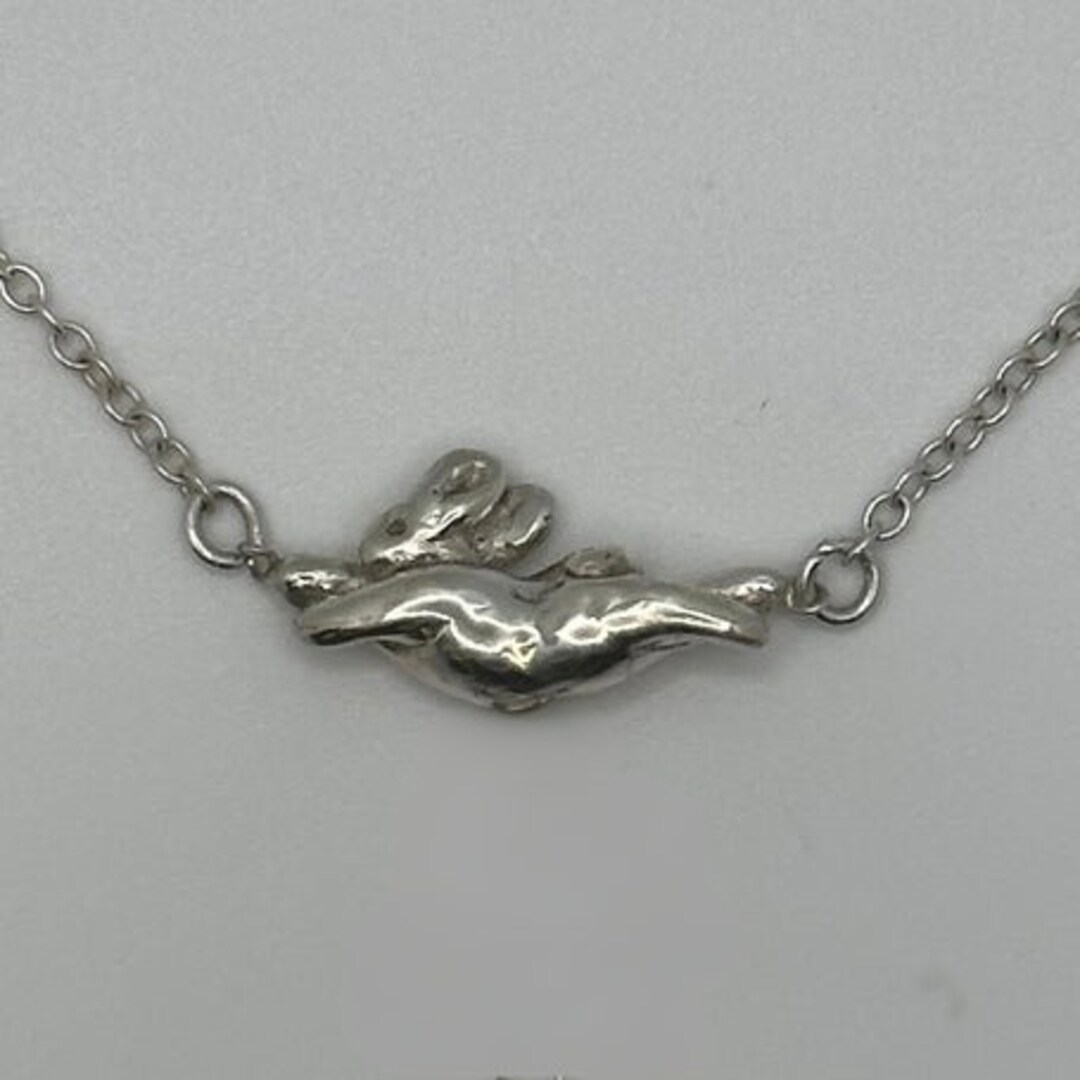 Dancing Bunny Necklace Sterling 925 Silver Necklace Handmade Silver ...
