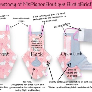 Pigeon Pants Birdiebrief Bird Diaper Flightsuit - Pastel Dream - Etsy