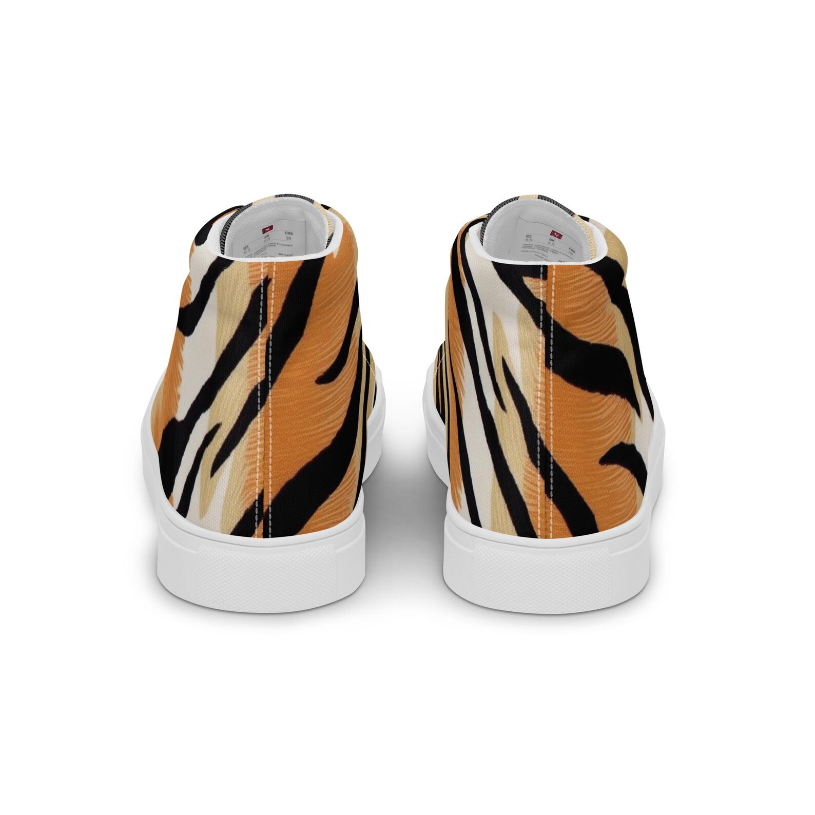 Tiger Print Women's High-top Canvas Shoes – Bold & Stylish Animal Print ...