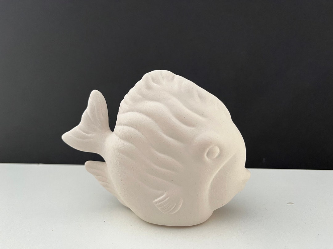 Paint Your Own Ceramic Fish Figurine, Unpainted Ceramic Bisque Fish ...