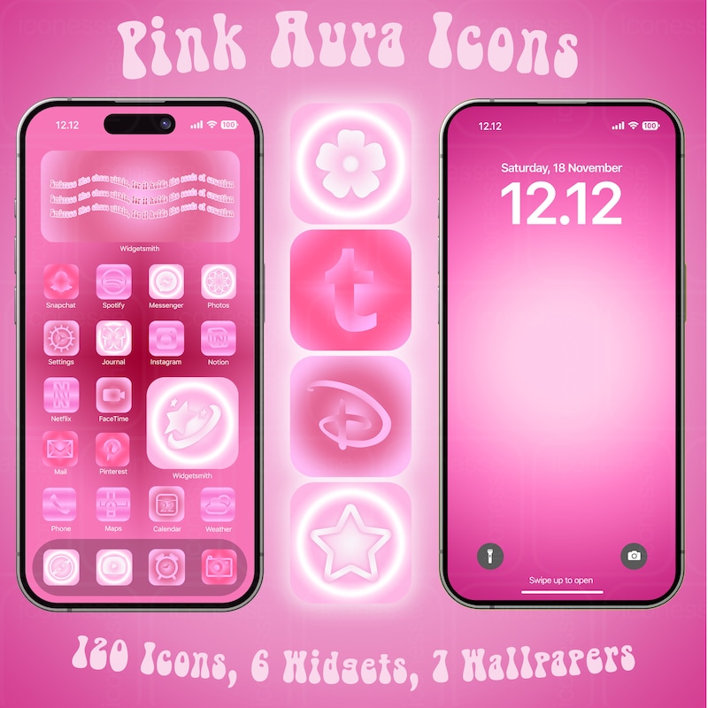 Pink Aura Wallpaper - Etsy