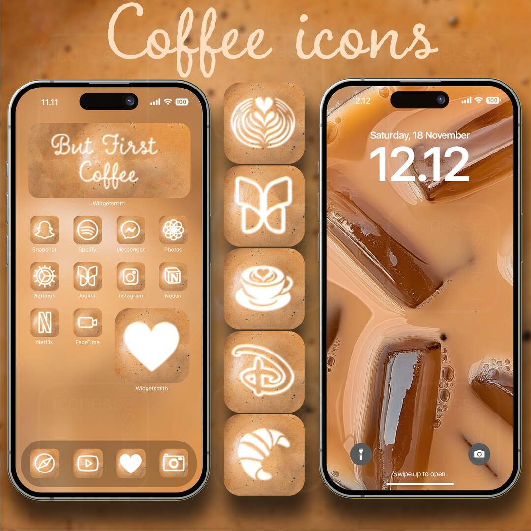80+ Latte Art Style Icon Pack for Ios Devices, Coffee iPhone Icons ...