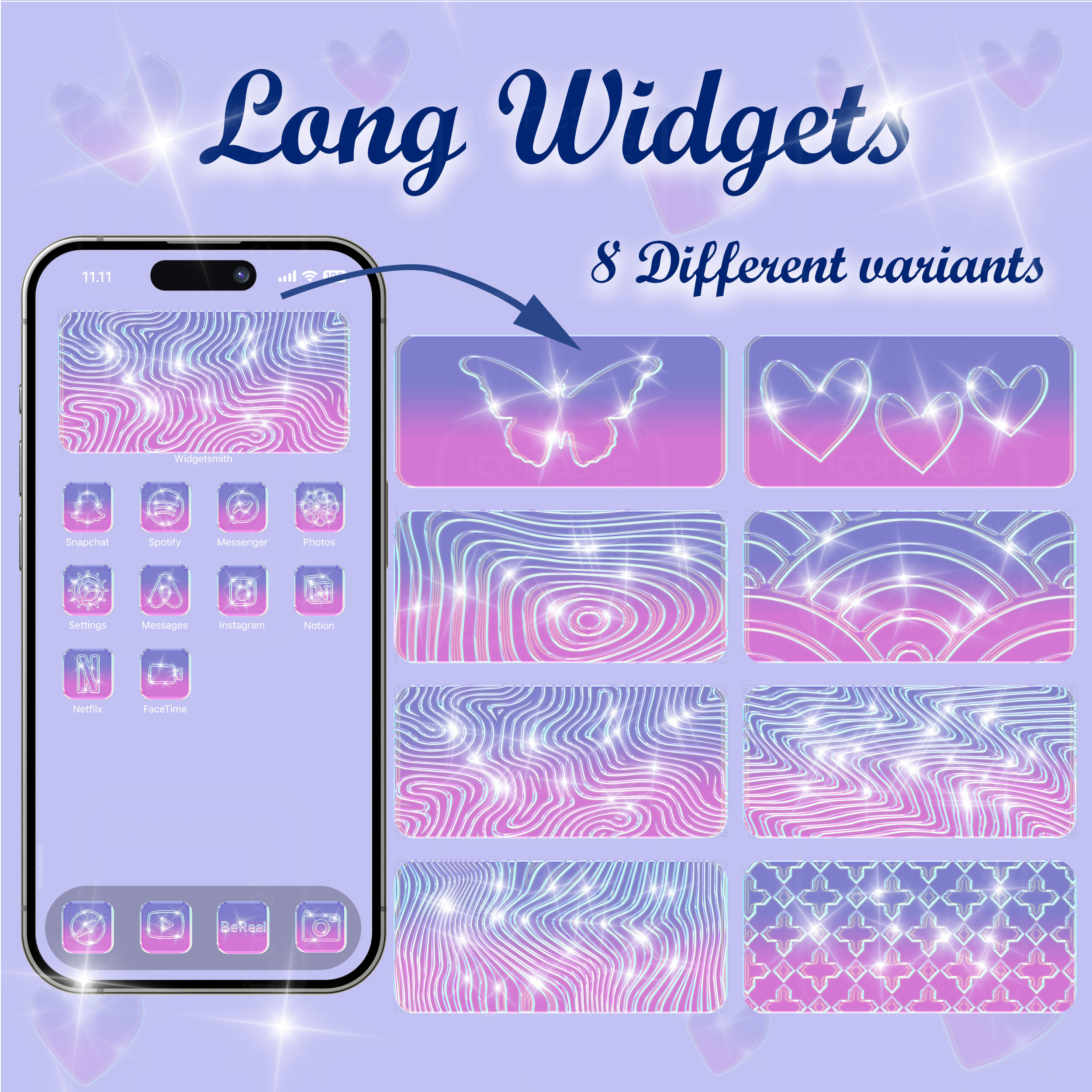 Holographic App Icon Pack for Ios Glittering & Shiny Icons, Rainbow ...