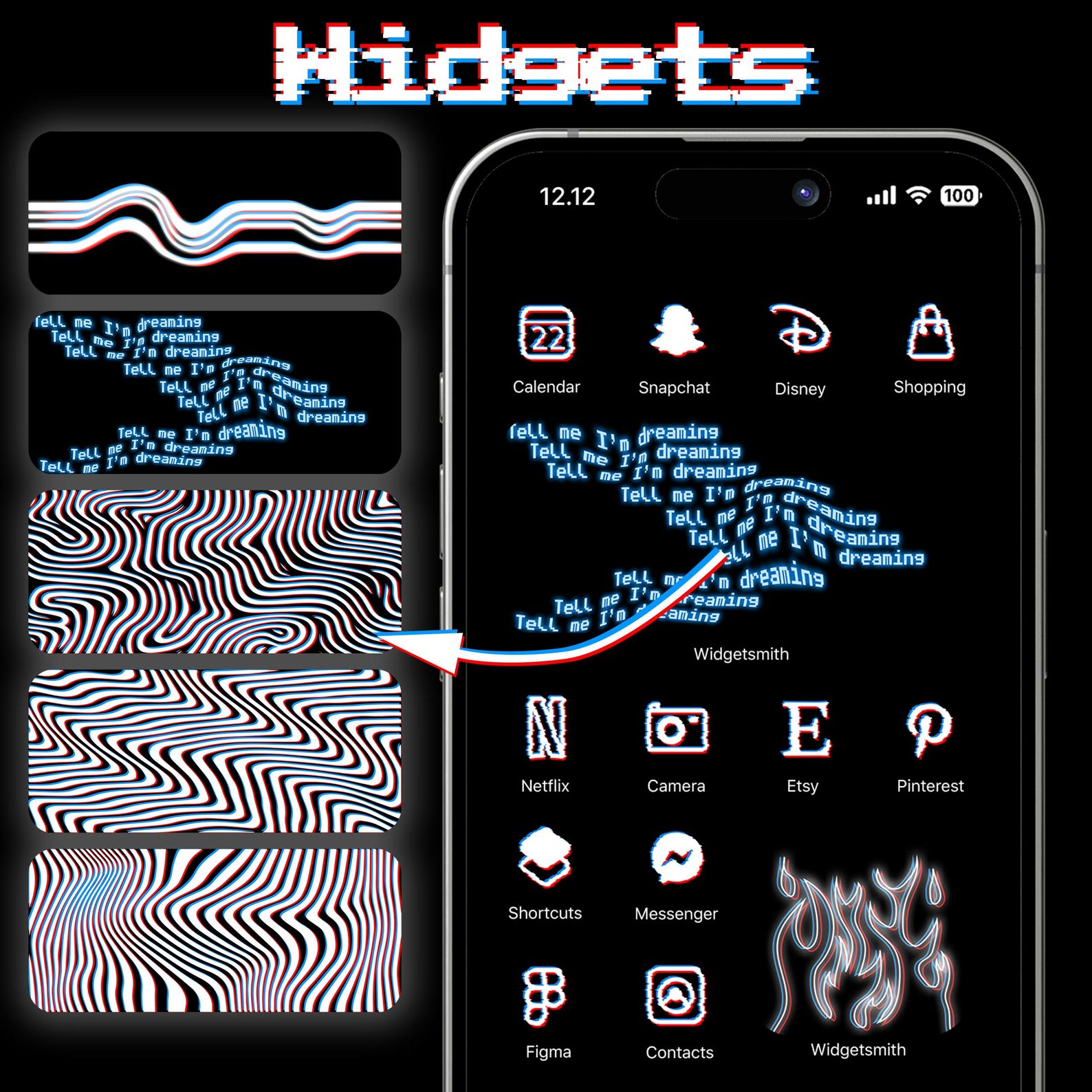 Glitch Icon Pack for Ios Devices, Distorted 3D Pixel Theme, Hacker ...