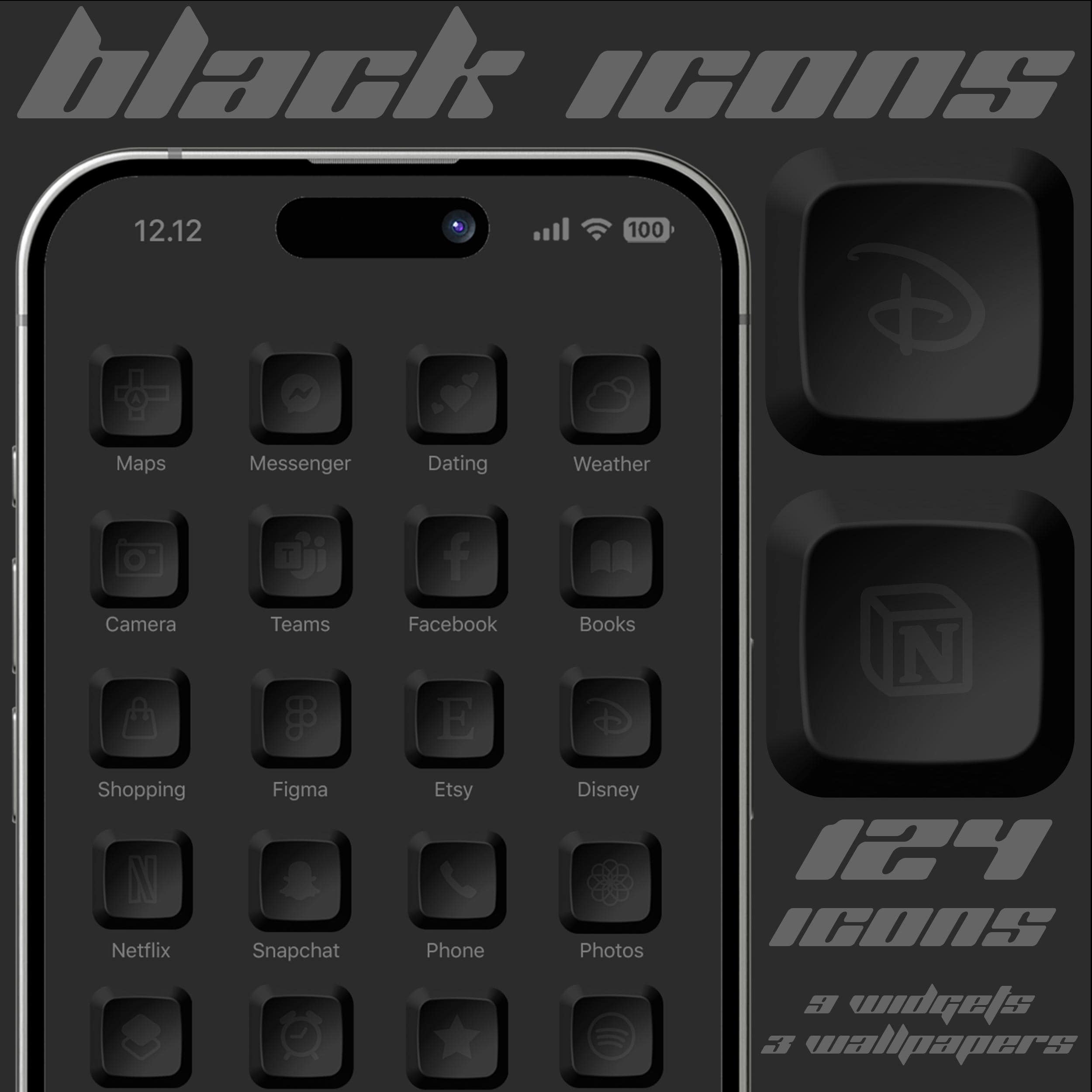 120+ Black Mechanical Keyboard Icon Pack for Ios Devices, 8bit Retro ...