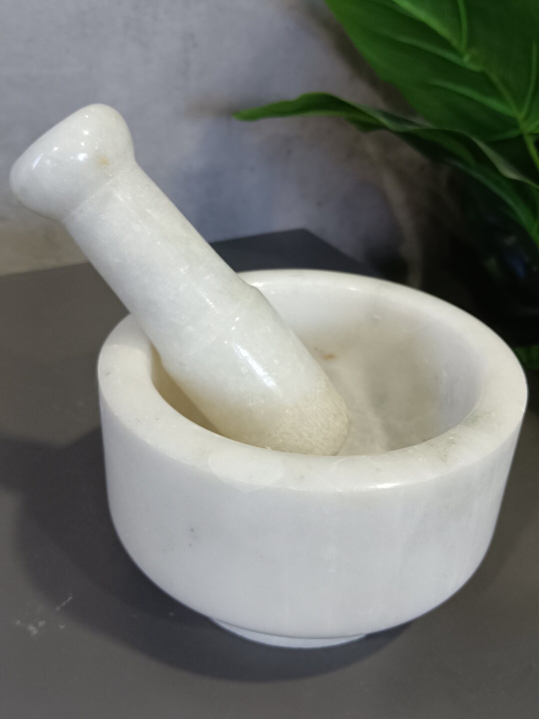 White Marble Mortar and Pestle, Herb Grinder Bowl, Marble Spice Grinder ...