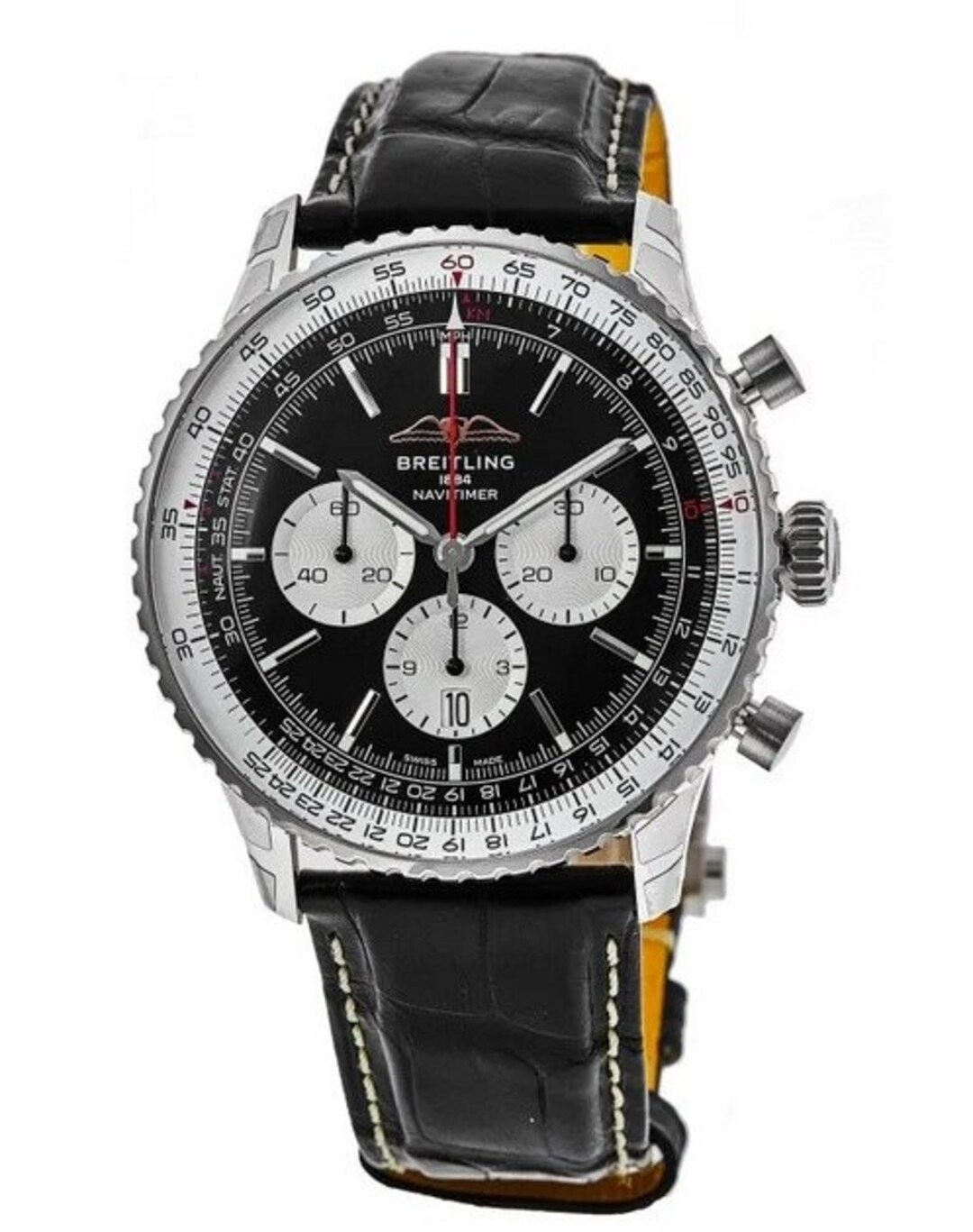 Elegant Watch, New Breitling Navitimer B01 Chronograph 46 Black Men's ...