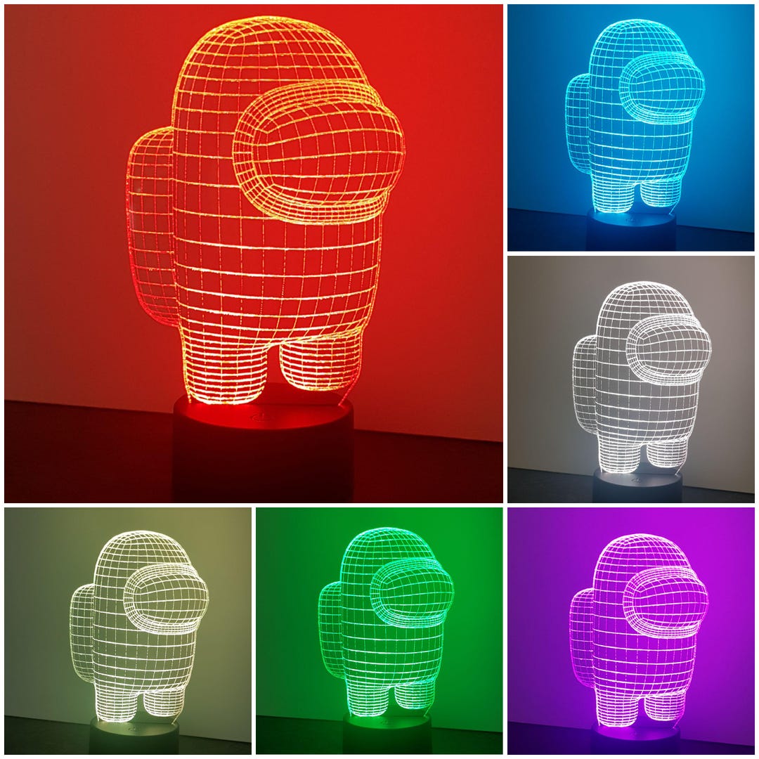 Among US LED Table Lamp Table Light Night Light 7 Color Changes - Etsy