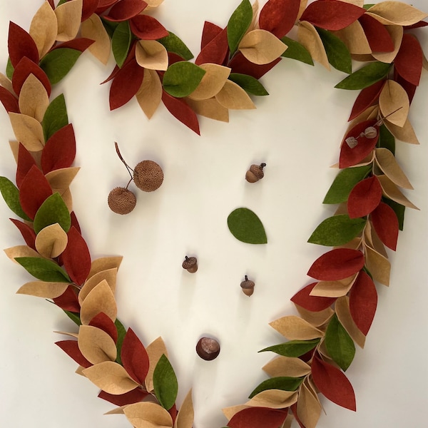 Felt Leaf Garland - Etsy
