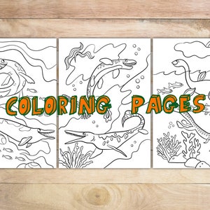 Printable Coloring Pages With Cute Dinosaurs - Etsy