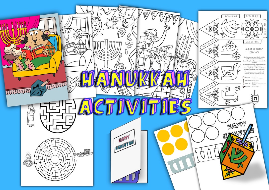 Printable Hanukkah Activities and Coloring Pages for Hanukkah for Kids ...