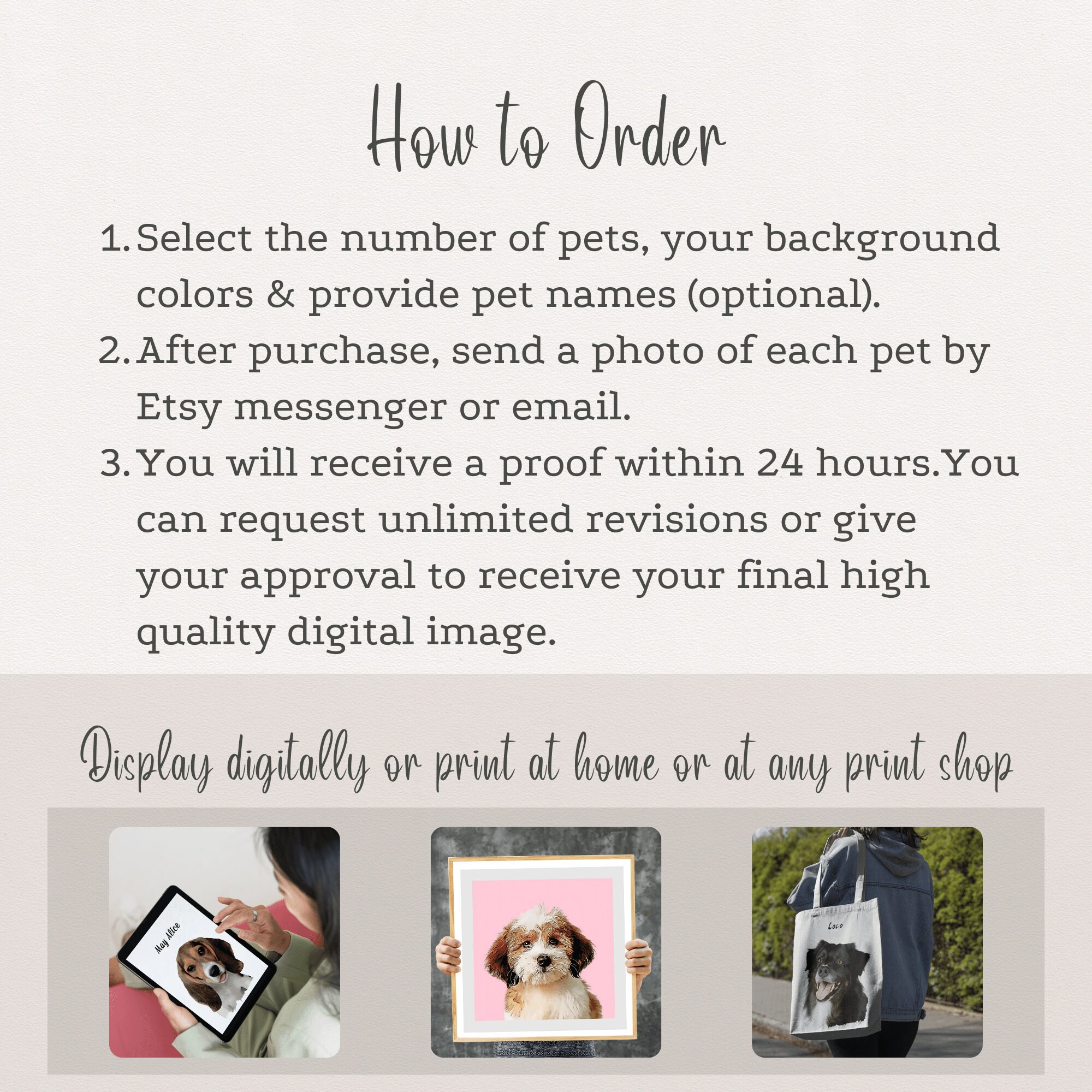 Dog Remembrance Gift Custom Pet Portrait From Photo Dog - Etsy