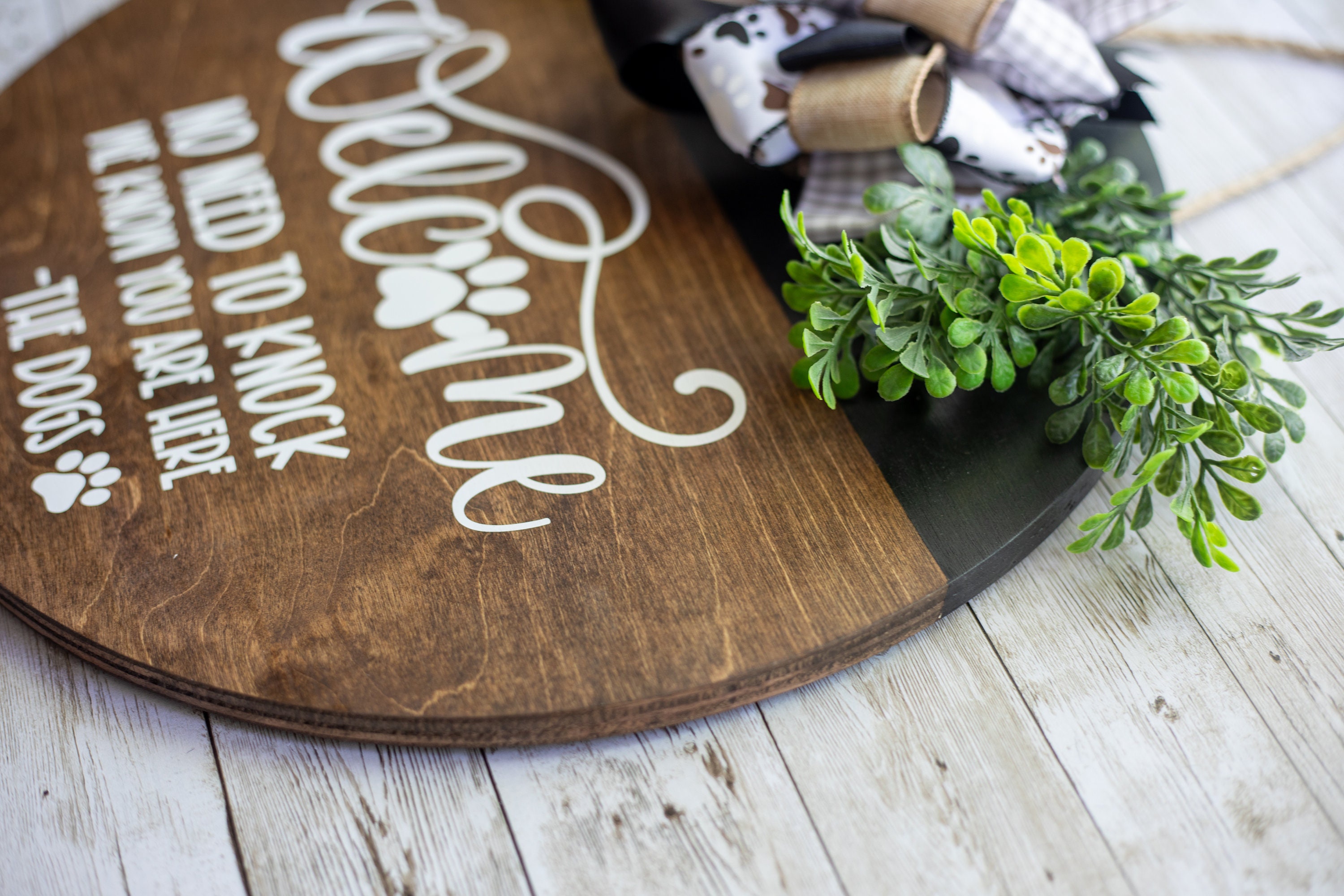 Dog Front Door Hanger-dog Welcome Sign-dog Wreath-dog Door Hanger-dog ...