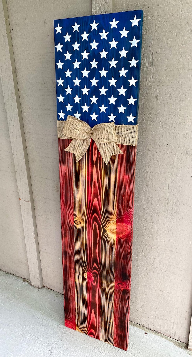 4th of July USA Flag Porch Leaner, Patriotic Decor, Americana Front ...