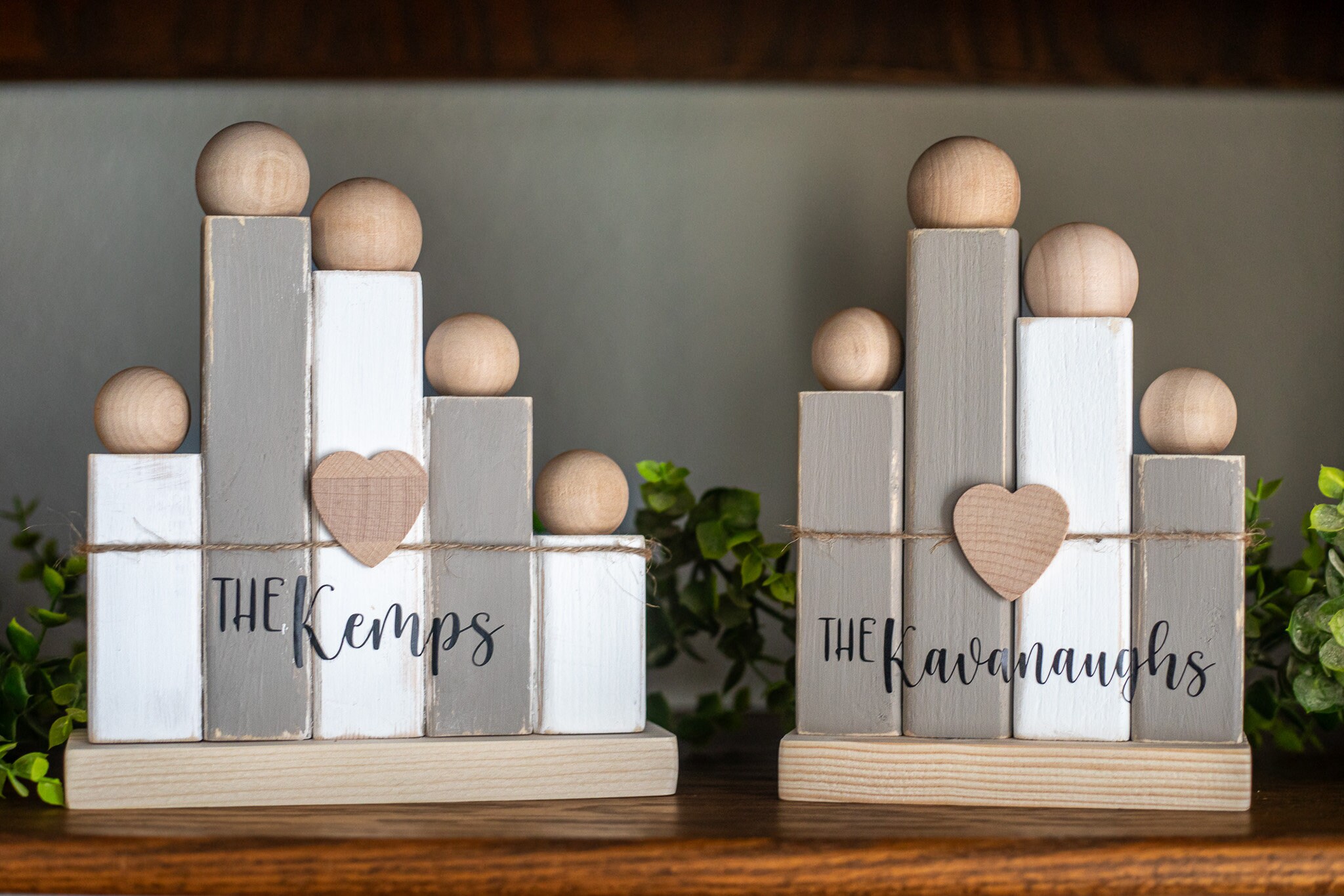 Wooden Family Personalized, Shelf Decor, Family Name Sign, Mother's Day ...