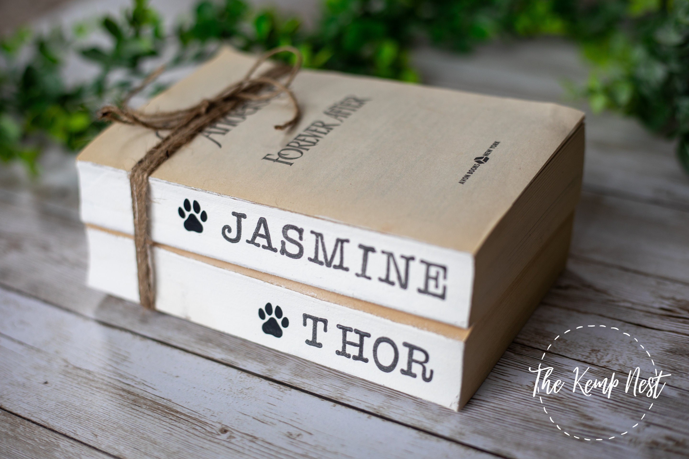 Book Stacks With Names, Stamped Book Stacks, Mother's Day Gifts, Kids ...