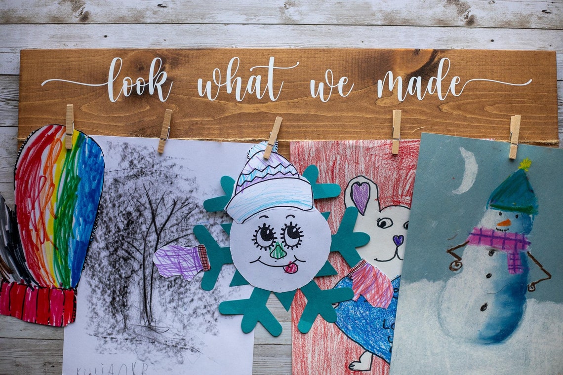 Personalized Look What I Made Sign-kid Art Display-kid Birthday Gift ...
