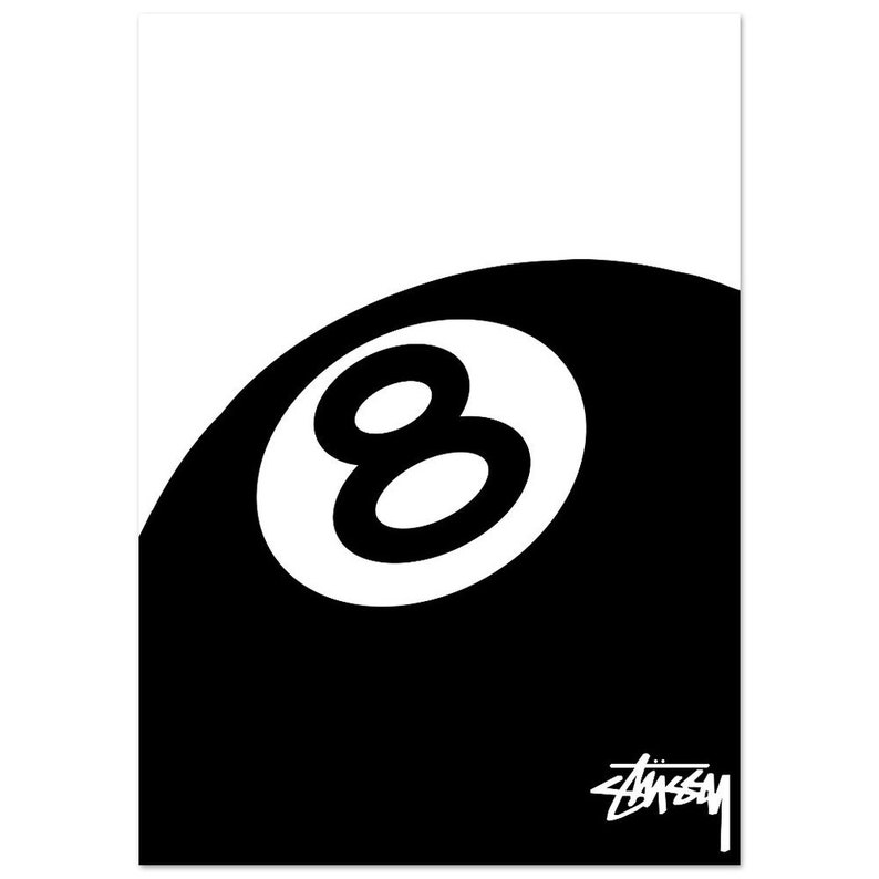 Vintage Stussy 8 Ball Poster Made From Premium Matte - Etsy