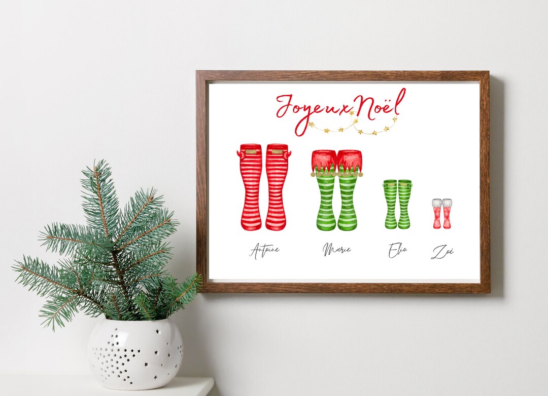 Christmas Poster, Personalized Family Poster, Personalized Poster ...
