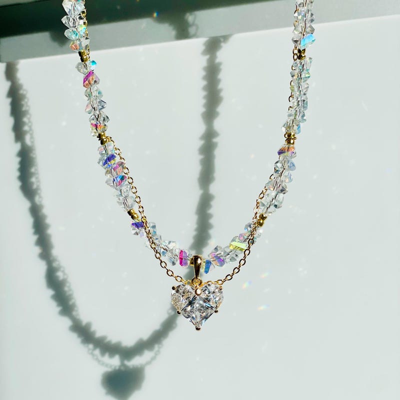 Real Crystal Necklace - Etsy