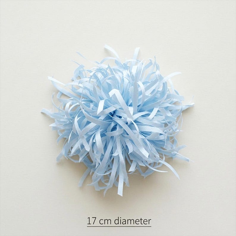 Large Flower Brooch Light Blue Silk Lapel Pin Chrysanthemum Floral ...