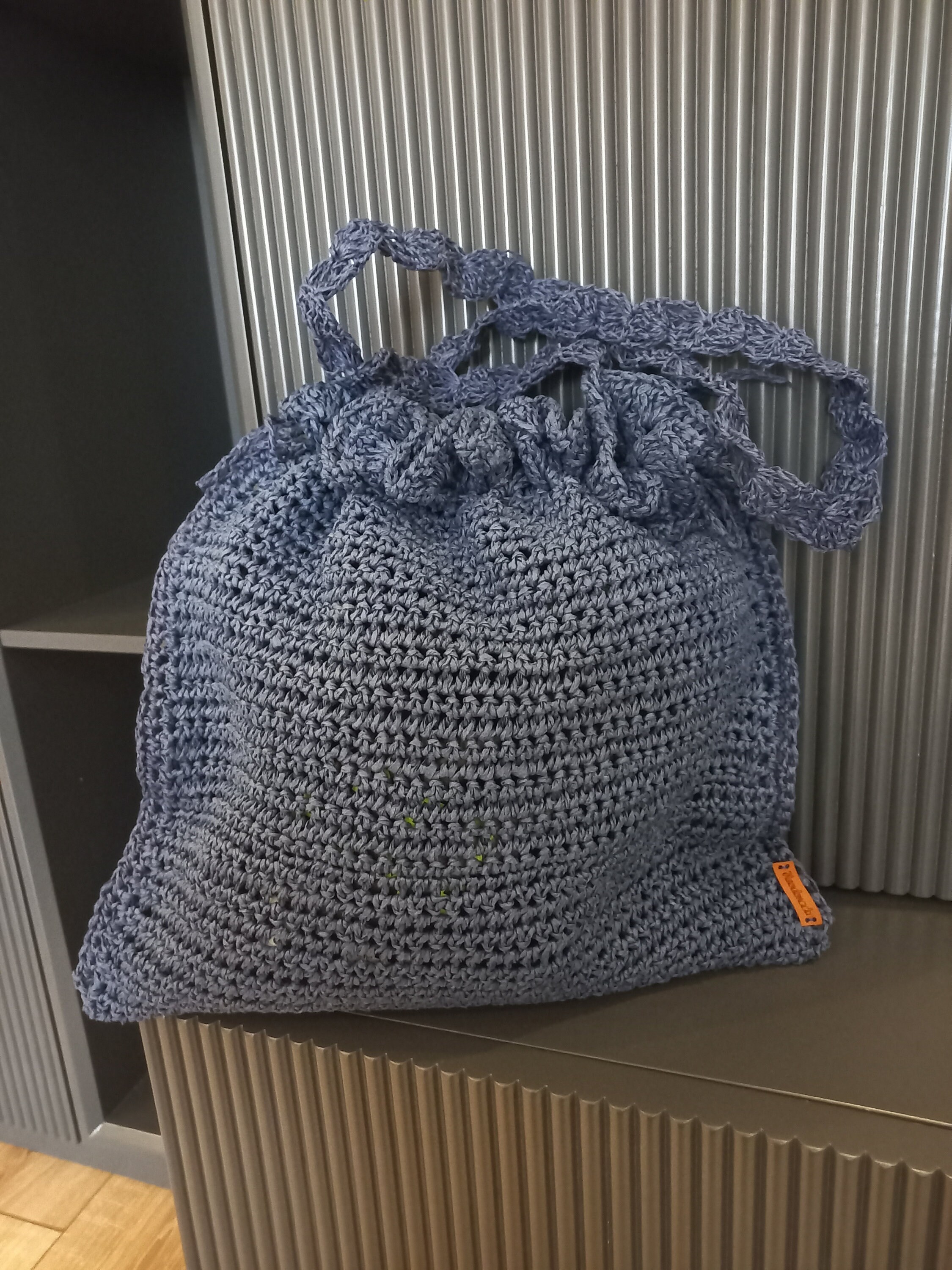 You Can Use the Navy Blue Postman Bag Model on One Shoulder If You Wish ...