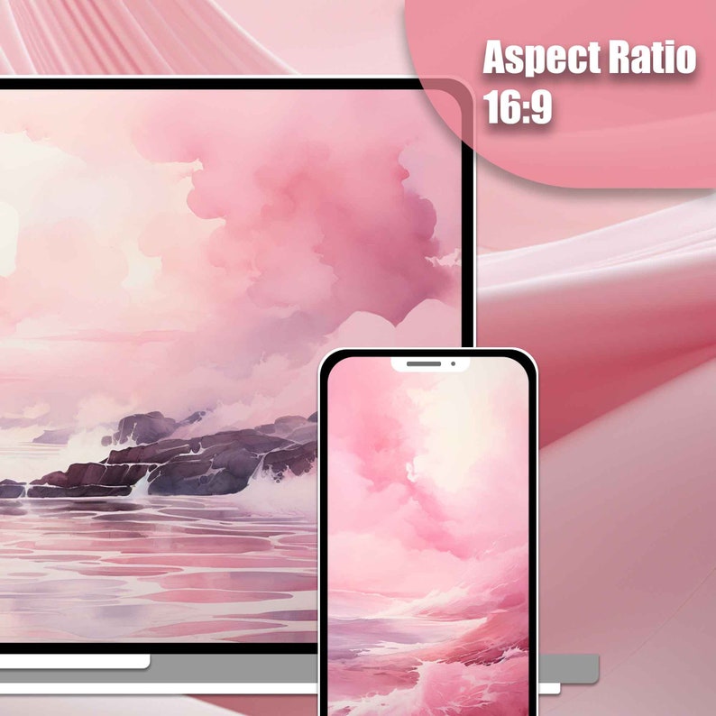 Ocean Wallpaper Pink Wallpaper Mobile Lockscreen Desktop Screensaver ...